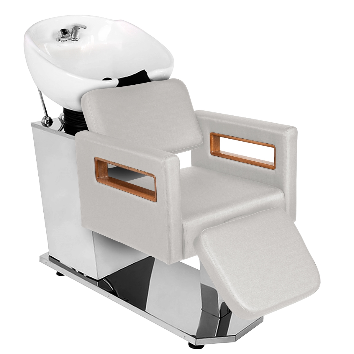 Lavatório Ravenna Prime com Descanso de Pernas - Cuba de Porcelana ...